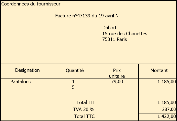 Facture de doit et d'avoir : 21 Exercices | monbtsmco